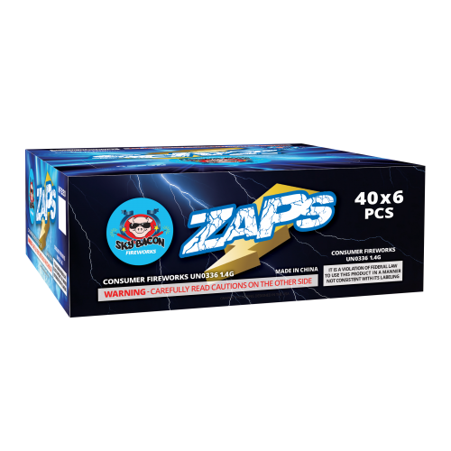 Box of 40 packs of 6 Zaps | How the backyard show gets better.
